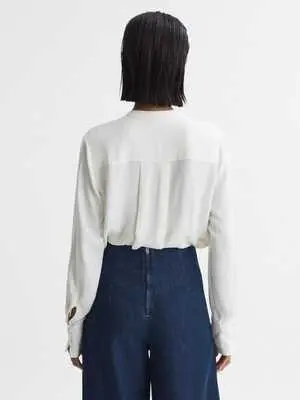 REISS Emmy Ribbon Front Blouse