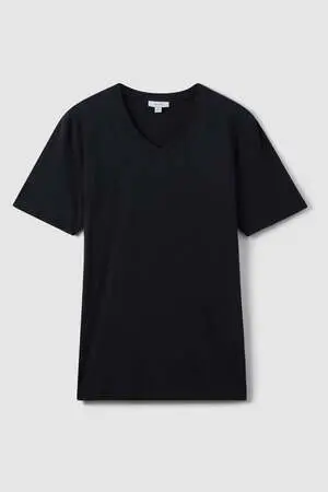 REISS Daytonoxidised Cotton V-neck T-shirt