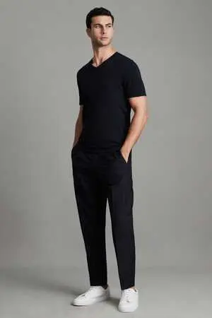 REISS Daytonoxidised Cotton V-neck T-shirt