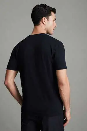 REISS Daytonoxidised Cotton V-neck T-shirt