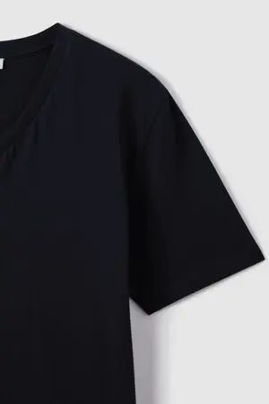 REISS Daytonoxidised Cotton V-neck T-shirt