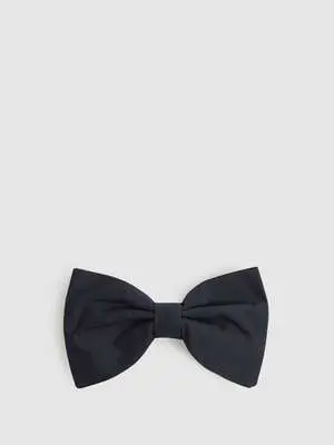 REISS Grosgrain Silk Bow Tie - Navy