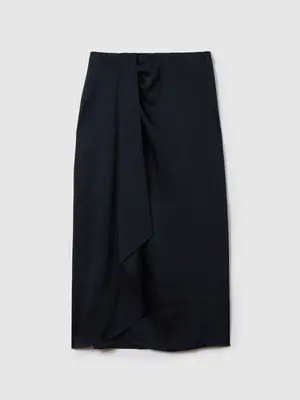 REISS Bella High-rise Wrap Midi Skirt