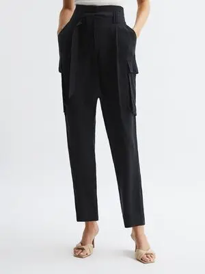 REISS Joanie High-rise Utility Trousers
