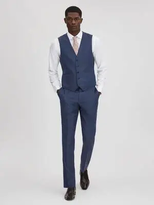REISS Harrison Slim Fit Wool Waistcoat