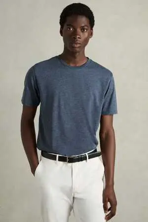 REISS 3 Bless 3 Pack Cotton Crew-neck Tailored-fit T-shirts 3-pack Blue
