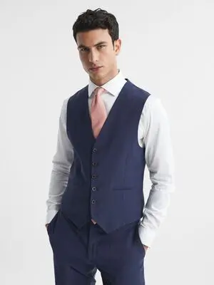 REISS Slim-fit Wool-blend Waistcoat