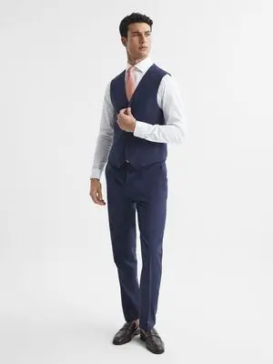 REISS Slim-fit Wool-blend Waistcoat