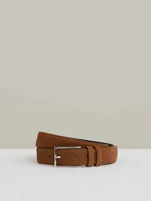 REISS Dante Suede Belt - Light Tan