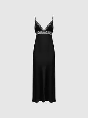 MAISON ESSENTIELE Silk Lace Midi Dress
