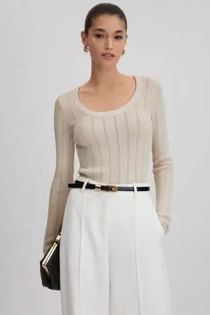 REISS Sierra Knitted Top