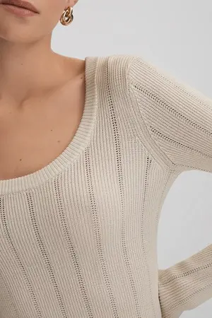 REISS Sierra Knitted Top
