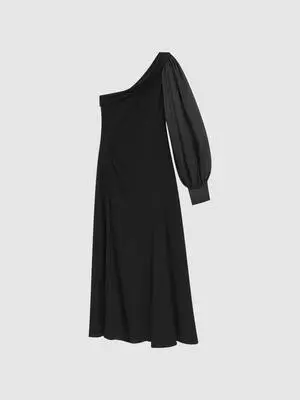 REISS Maeve One-shoulder Midi Dress