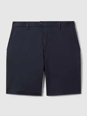 REISS Wicketairforce Short Length Casual Chino Shorts - Navy