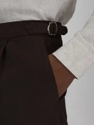 OSCAR JACOBSON Slim-fit Cotton Delon Trousers