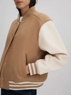 REISS Vienna Premium Blend Bomber Jacket