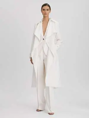 REISS Etta Double Breasted Trench Coat