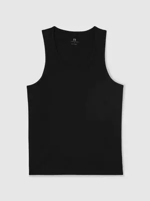 REISS Vinnie Cotton-stretch Vest - Black