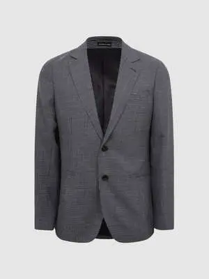 REISS Leadenhall Single Breasted Dogtooth Slim Fit Blazer