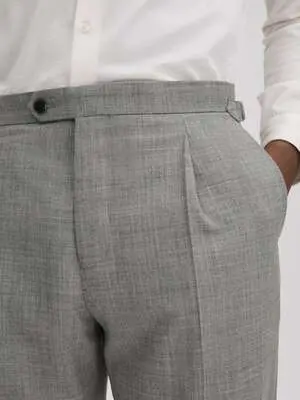 REISS Valentine Slim Fit Wool Blend Trousers
