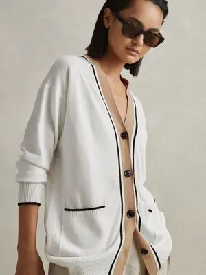 REISS Carly Wool Blend Cardigan