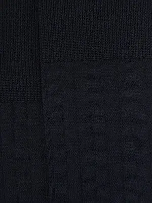 REISS Fela Cotton-blend Ribbed Socks - Navy