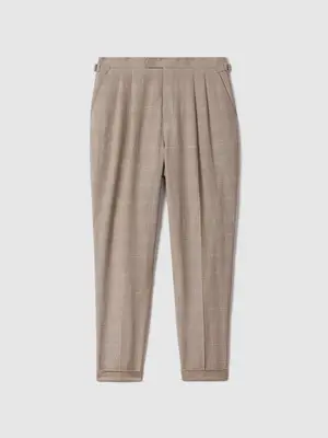 REISS Collect Slim Fit Checked Trousers
