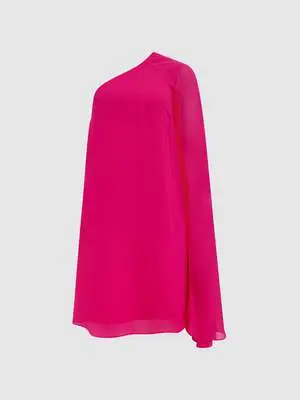 REISS Fleur Sheer Cape Sleeve Mini Dress
