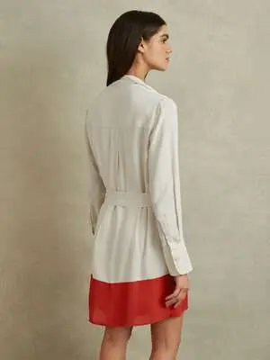 REISS Marta Tie Neck Shift Dress