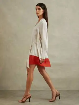 REISS Marta Tie Neck Shift Dress
