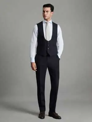 REISS Horseshoe Slim Fit Wool Waistcoat