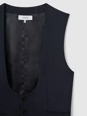 REISS Horseshoe Slim Fit Wool Waistcoat