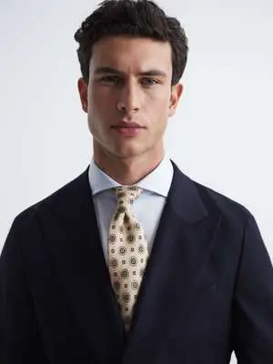 REISS Printed Standard Neck Tie