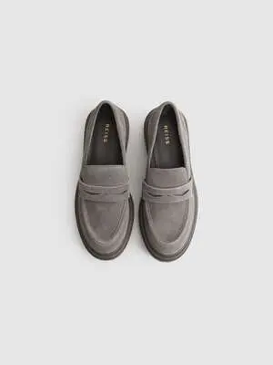 REISS Adele Leather Loafers