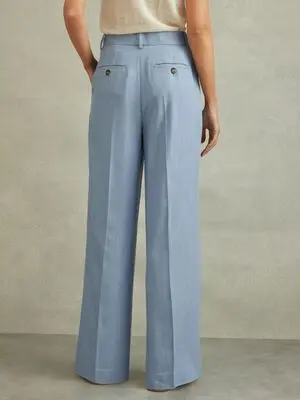 REISS June Wide Leg Trousers With Tencel™ Fibers