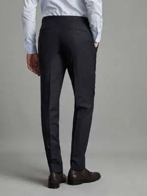 REISS Dunn Slim-fit Textured Wool Trousers