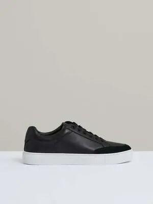 REISS Ashley Leather Low-top Trainers