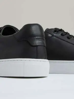 REISS Ashley Leather Low-top Trainers