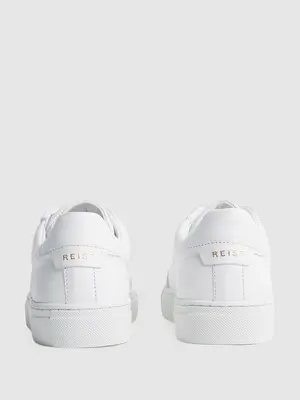REISS Ashley Leather Low-top Trainers