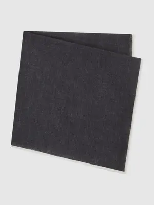 REISS Piazza Linen Plain Pocket Square