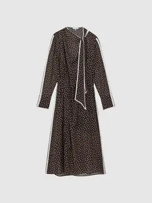 REISS Aria Polka Dot Midi Dress
