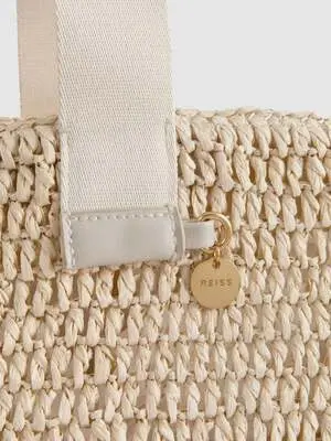 REISS Emeryson Woven Tote Bag