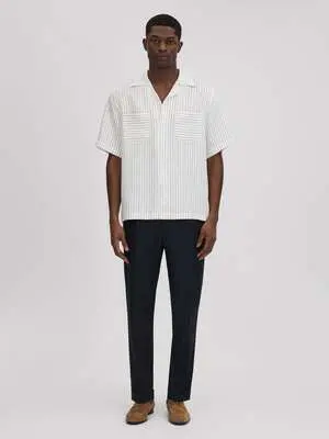 REISS Anchor Boxy Fit Striped Shirt