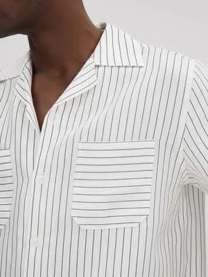 REISS Anchor Boxy Fit Striped Shirt