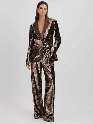 Halston Tailored Sequined Blazer