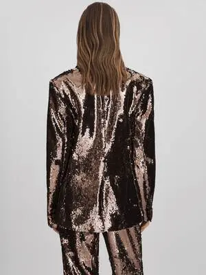Halston Tailored Sequined Blazer