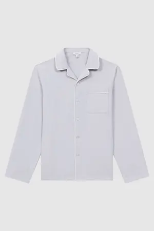 REISS Keddingtonice Cotton Button-through Pyjama Shirt