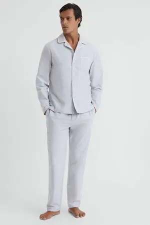 REISS Keddingtonice Cotton Button-through Pyjama Shirt