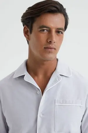REISS Keddingtonice Cotton Button-through Pyjama Shirt