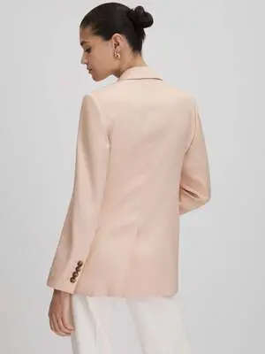 REISS Eve Double Breasted Satin Blazer